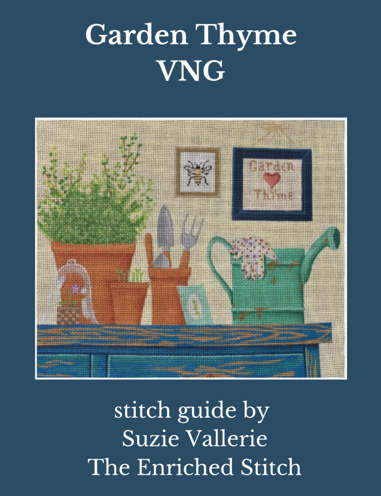 KL-010 Garden Thyme Stitch Guide – The Enriched Stitch